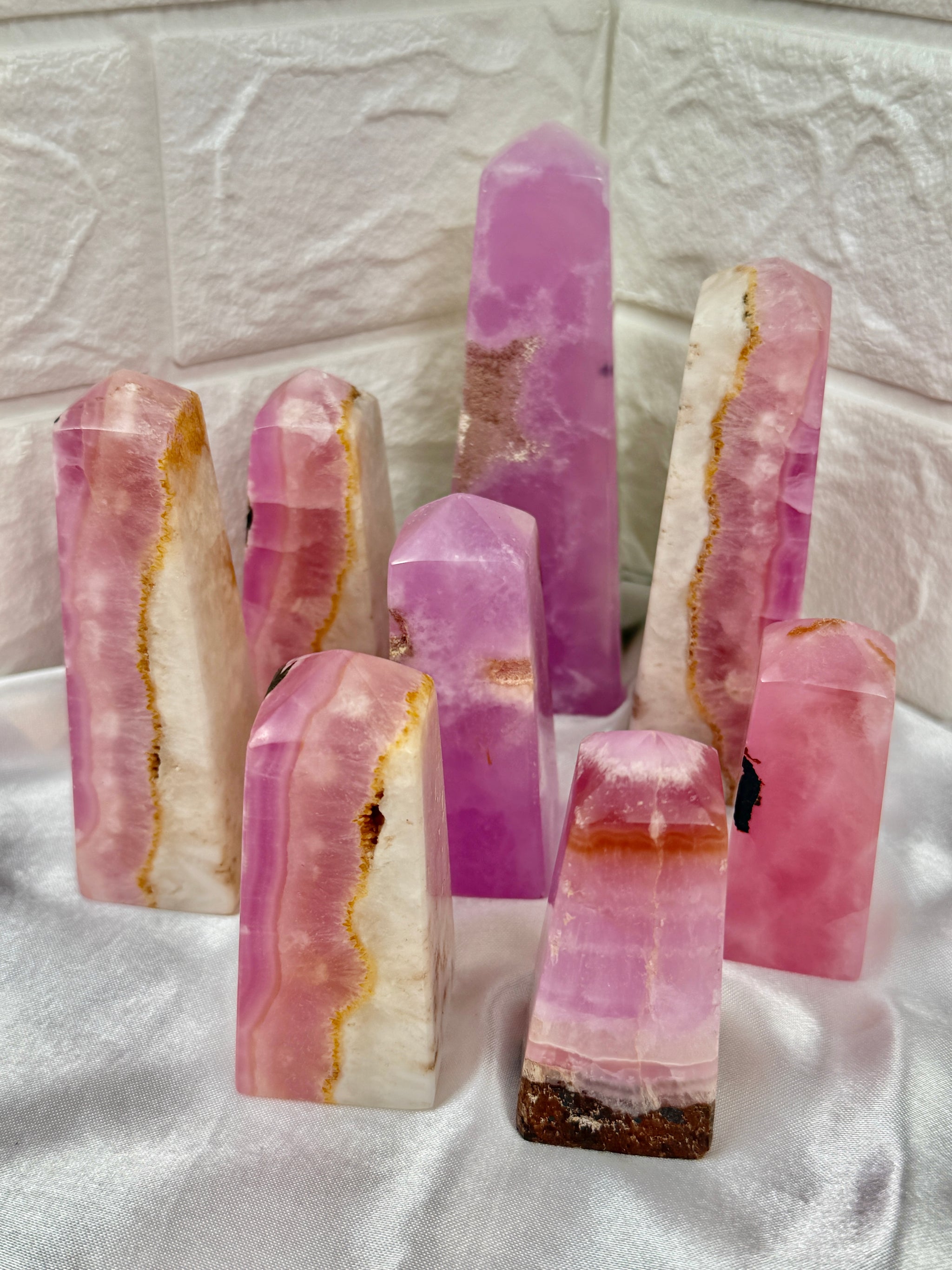 You pick! Natural pink aragonite towers from Pakistan – AuraMoonMinerals